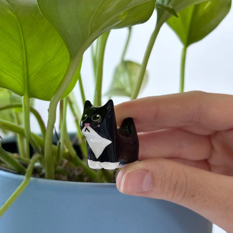 Mini Clay Tuxedo Cat - Etsy