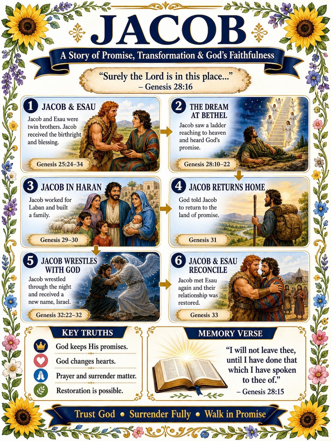 Jacob Story Bible Study Bundle, Poster, Lesson, Guide, Worksheet, Quiz ...