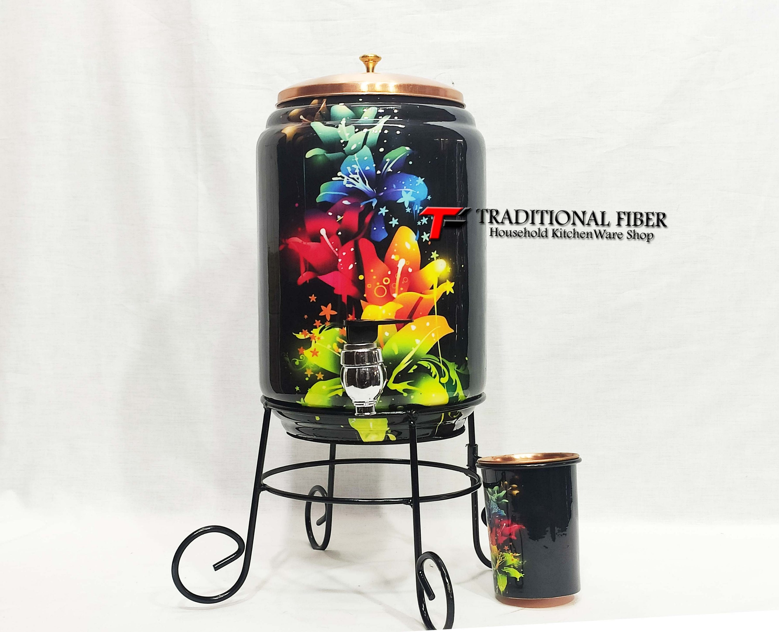 Drink & Barware Home & Living Kitchen & Dining Printed Copper Water ...