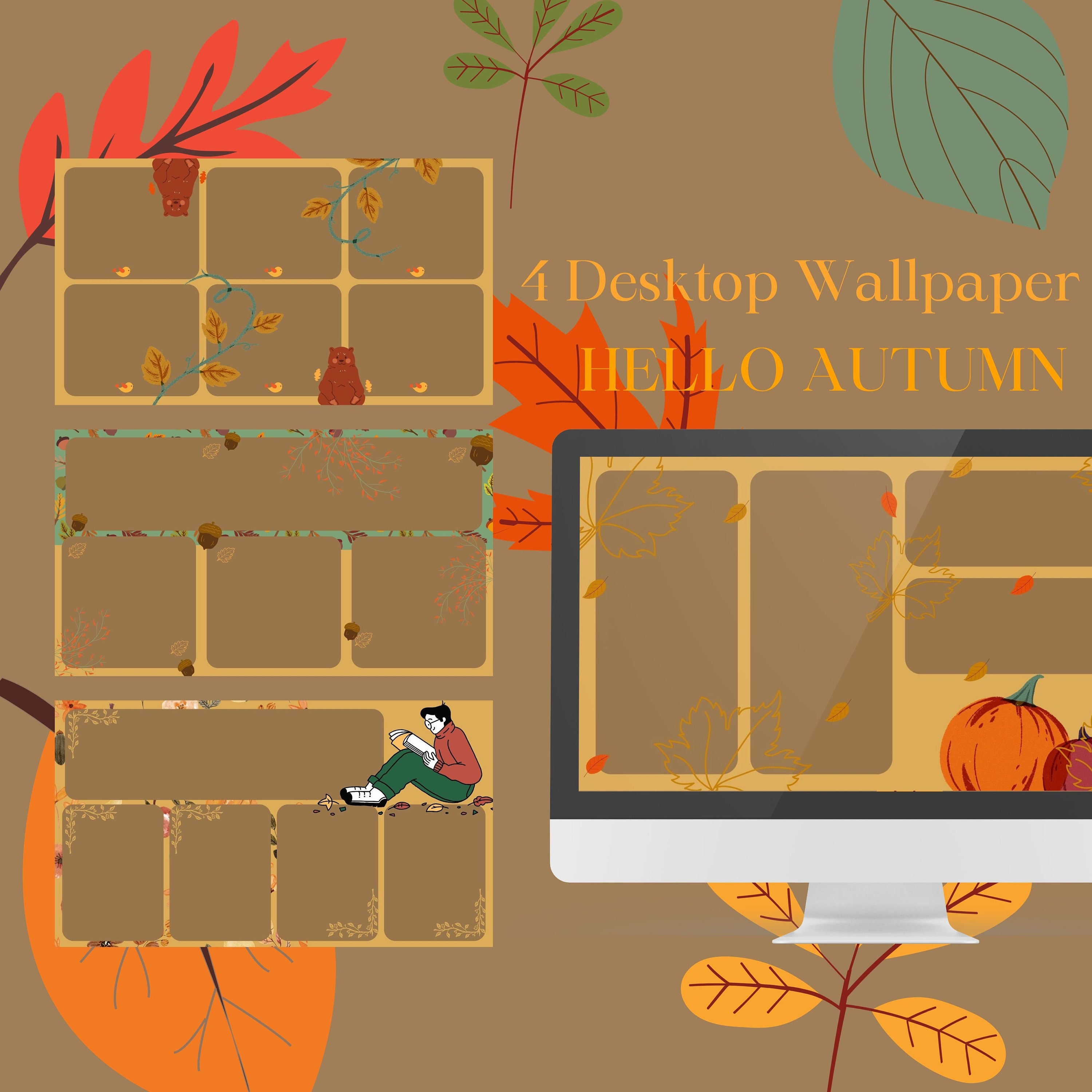 Hello Autumn Desktop Wallpaper - Etsy