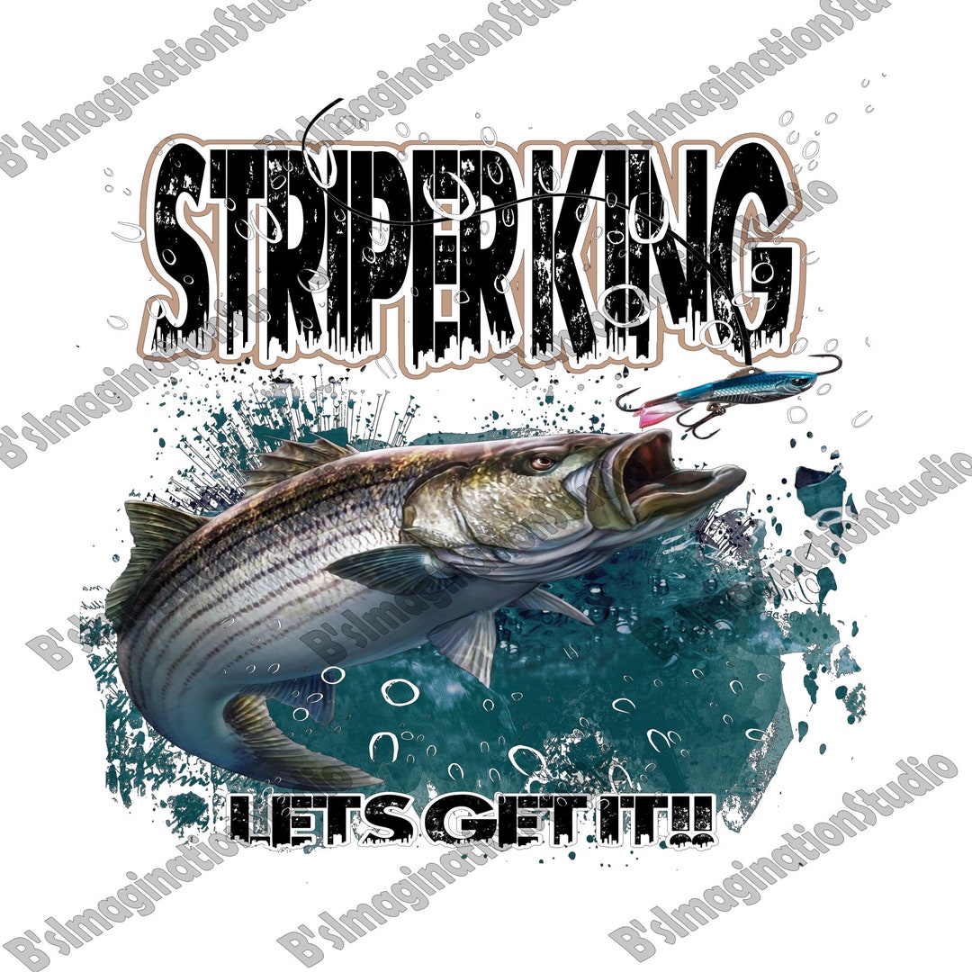 Striper Fishing Graphic, Ready to Print - Etsy