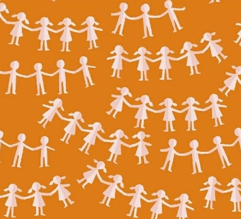 OOP 1/2 Yard Cut of Heather Ross' Kinder main classroom print in White ...