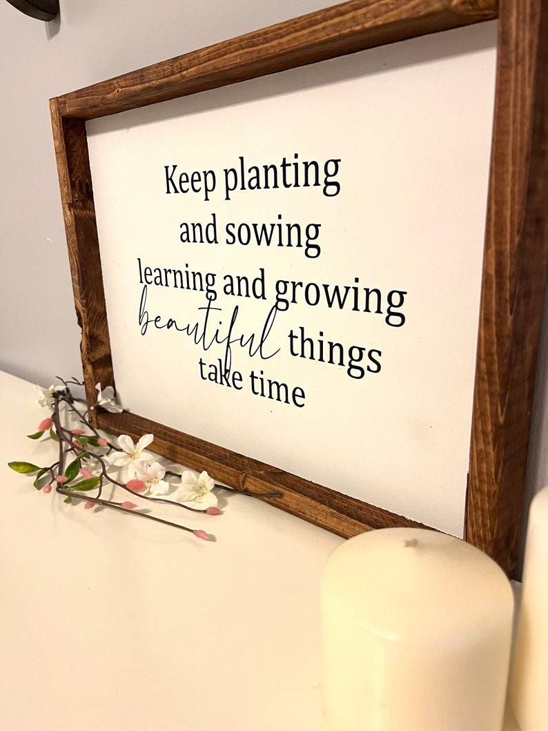 Inspirational Wood Sign: Keep Planting and Sowing (11x15) - Etsy