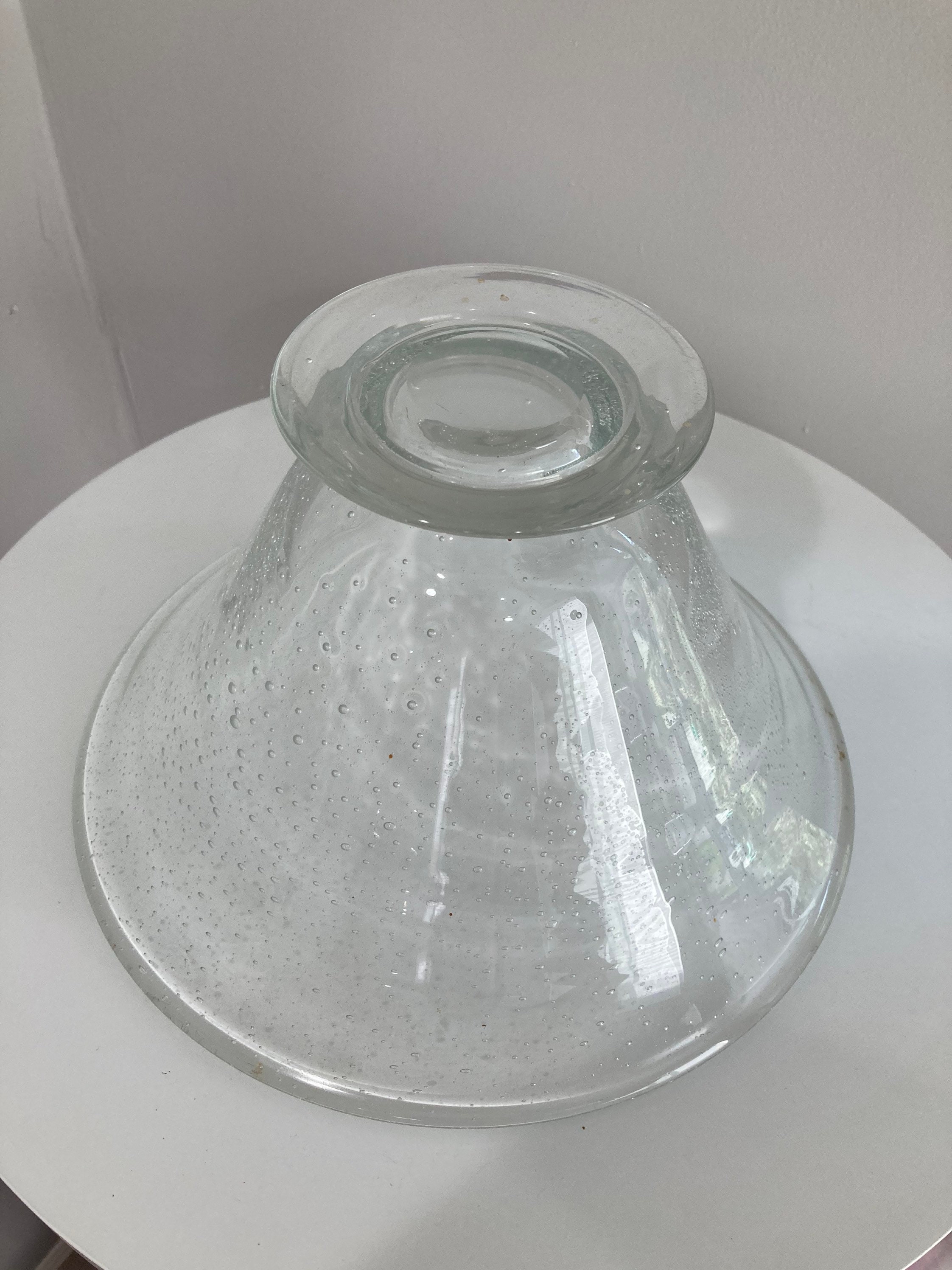 Vintage Mid-Century Modern Art Glass Bowl Seed Bubble Clear c 1950s ...