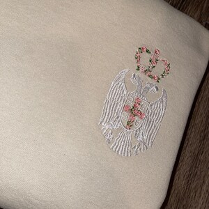 Serbia Flower Embroidered Sweatshirt - Etsy