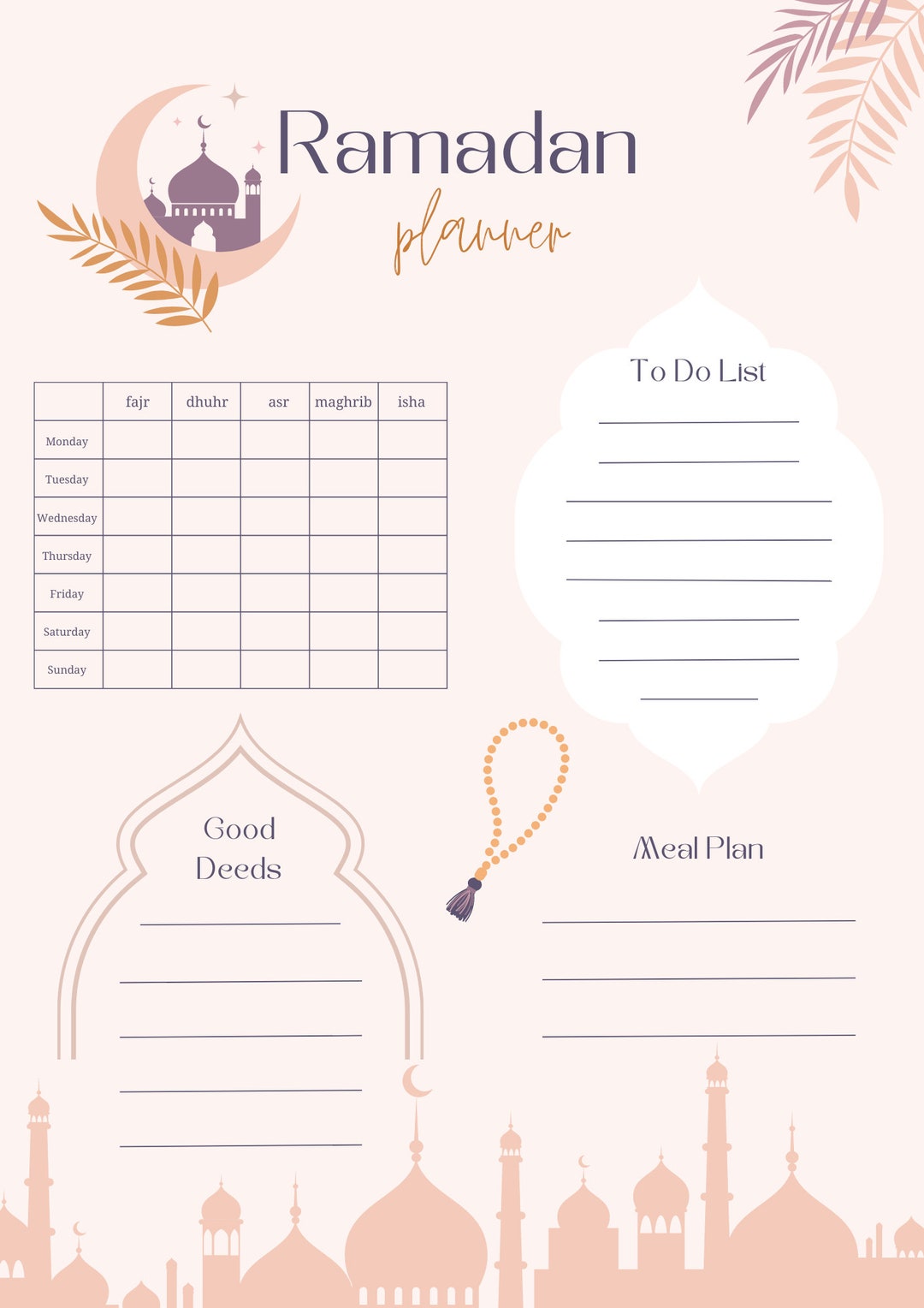 Ramadan 2023 Planner - Etsy