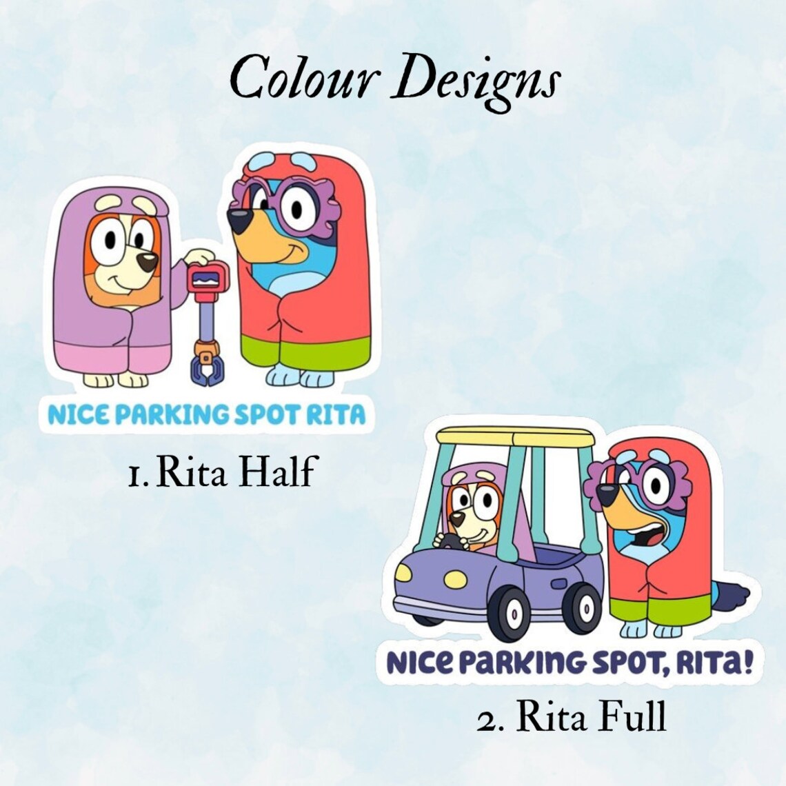 Bluey Character Family Car Sticker - Etsy Canada