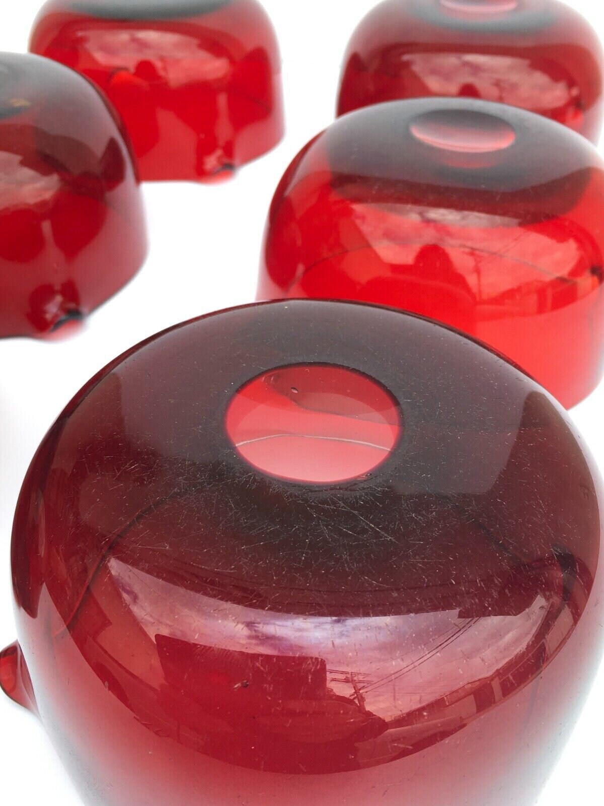 Very Rare Set of 6 Early 19th Century Ruby Red Wine Glass Rinsers ...