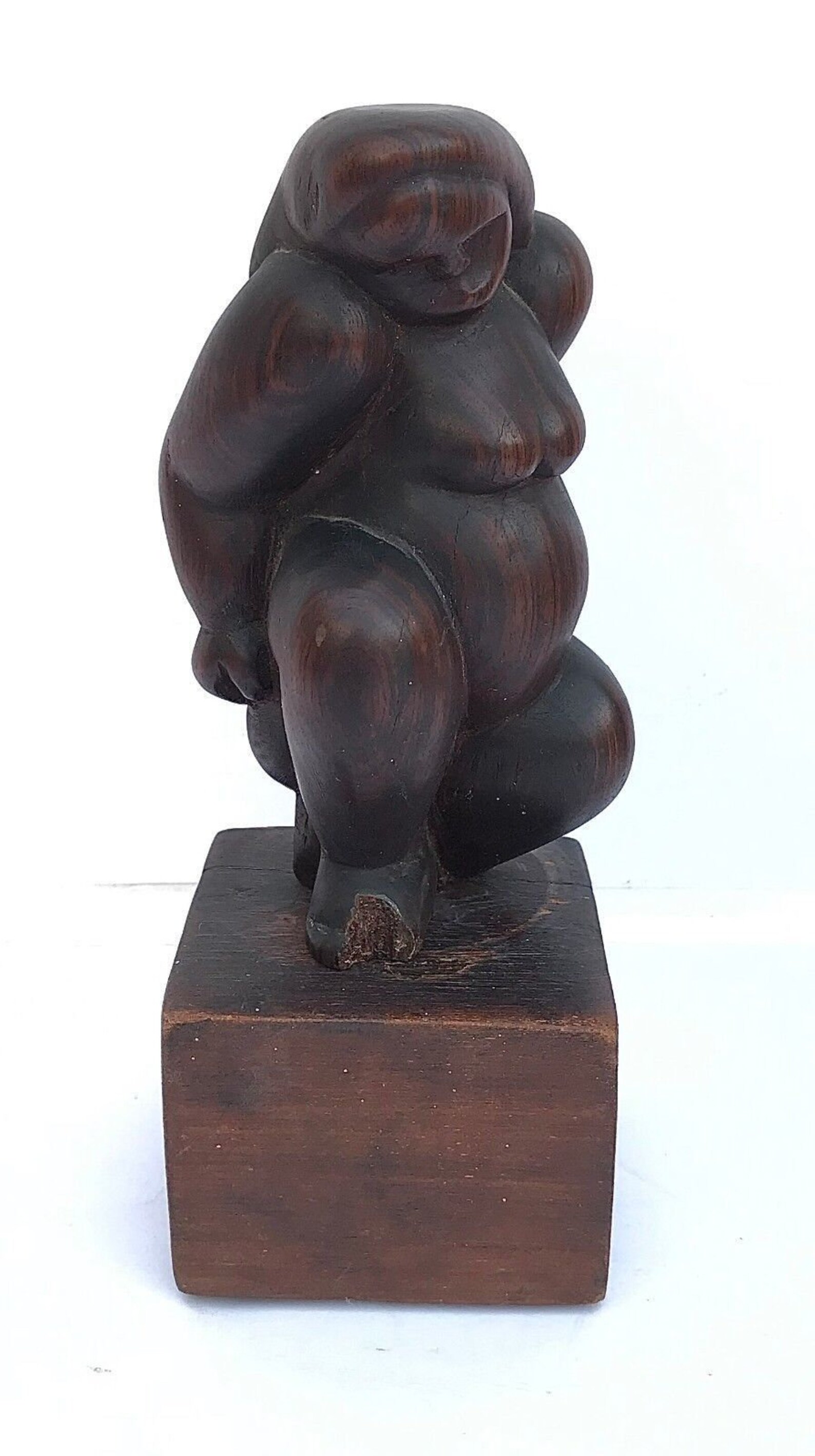 Lily Landis Rosewood Sculpture in the Style of Jose De Creeft ,mid ...