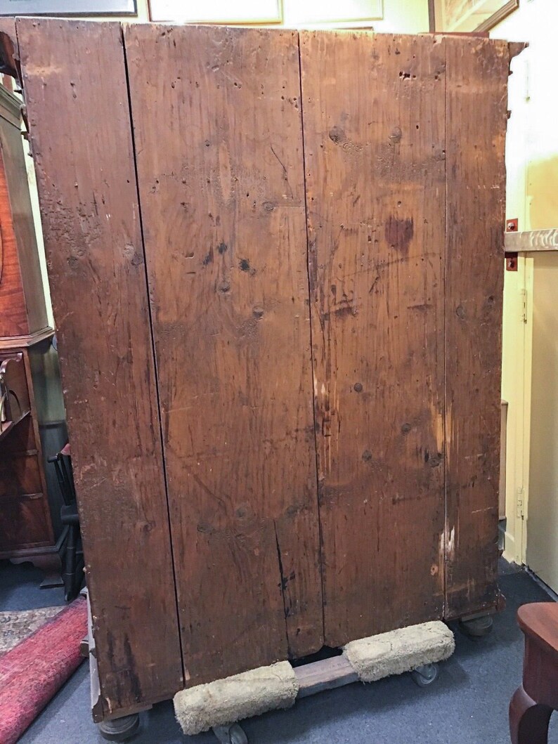 18th C. German Hand Painted Cabinet, Shrank or Shrunk, Armoire W ...