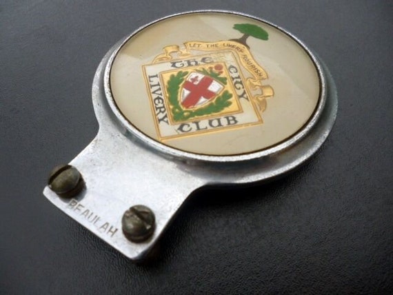 London City Livery Club license plate badge c.1950 - Gem