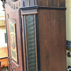 18th C. German Hand Painted Cabinet, Shrank or Shrunk, Armoire W ...