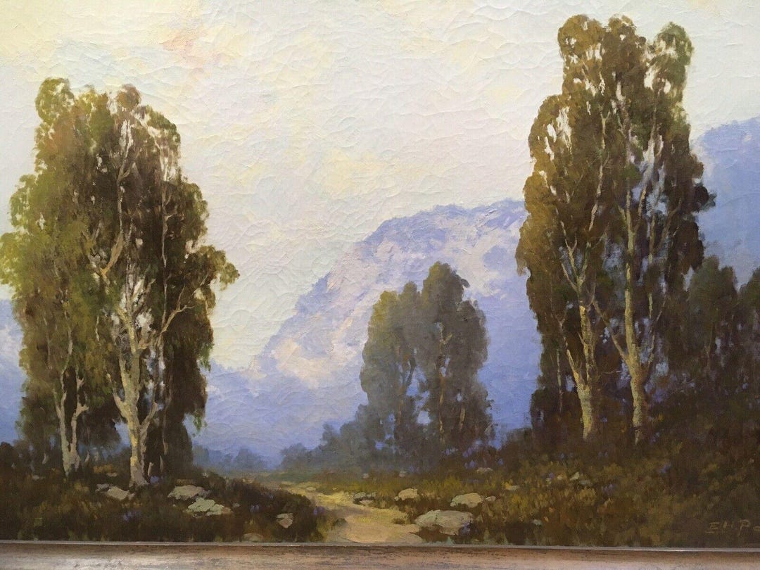 E. H. Pohl Large Exhibited California Plein Air Landscape Painting of ...