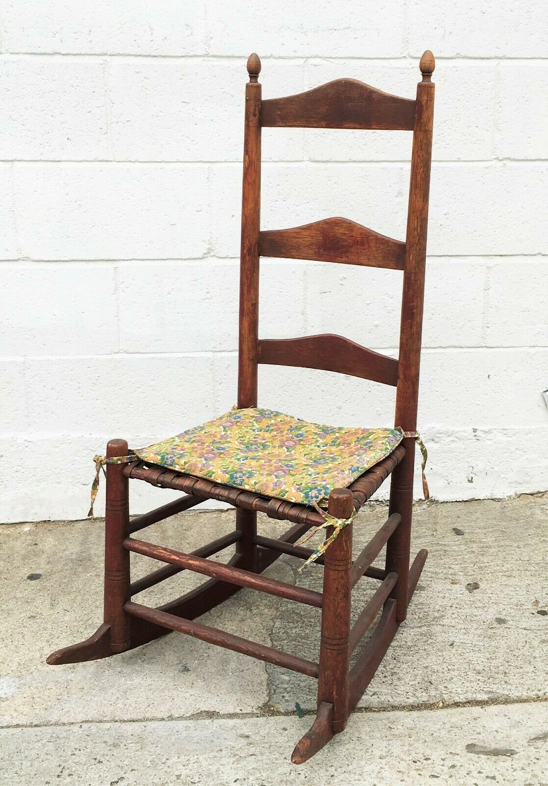 18th C. Amer. Ladder Back Rocking Chair Original Red Paint and - Etsy