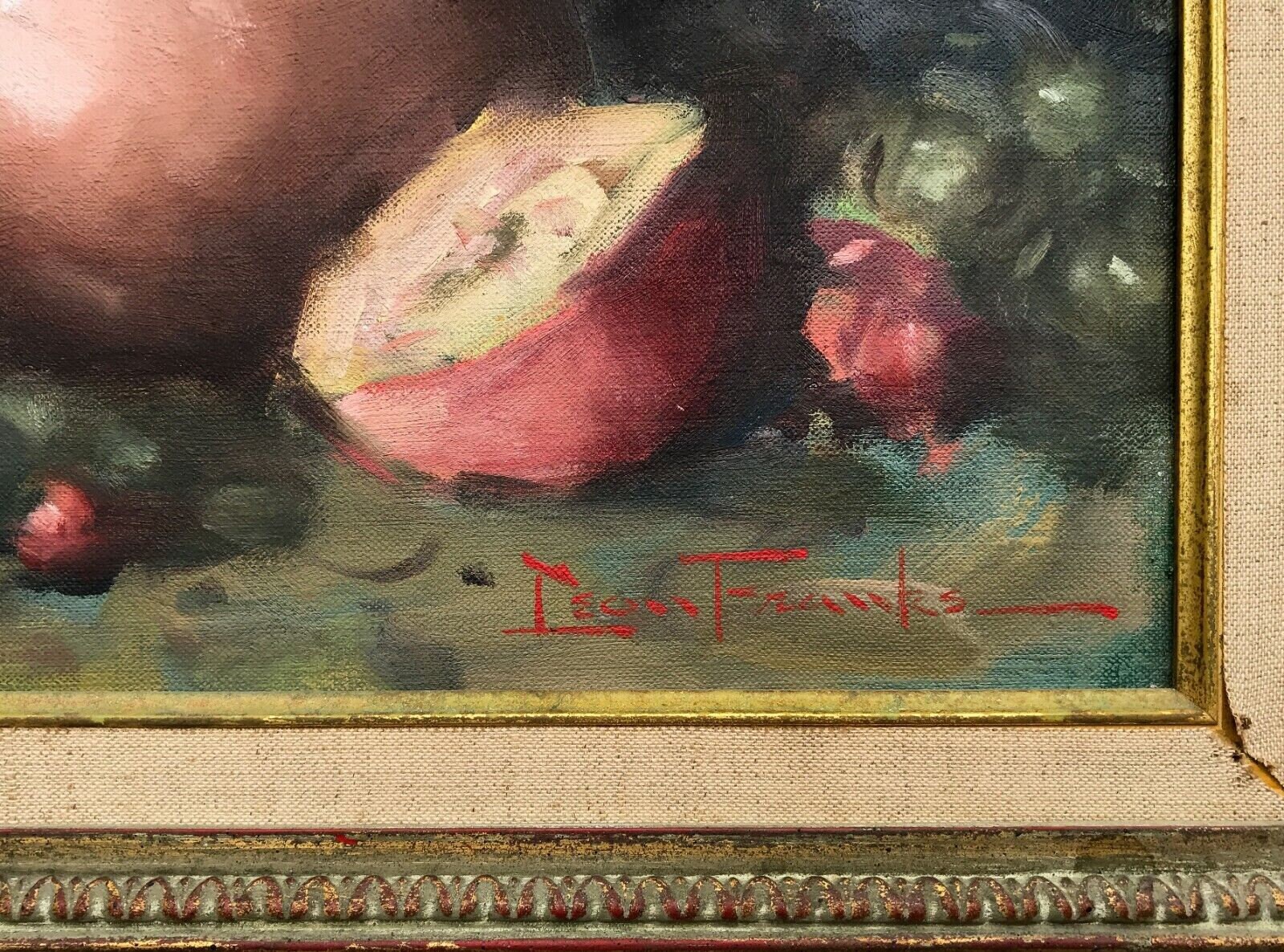 Leon Franks (1914-1970) Still Life, Fruit and Teapot, California Oil ...
