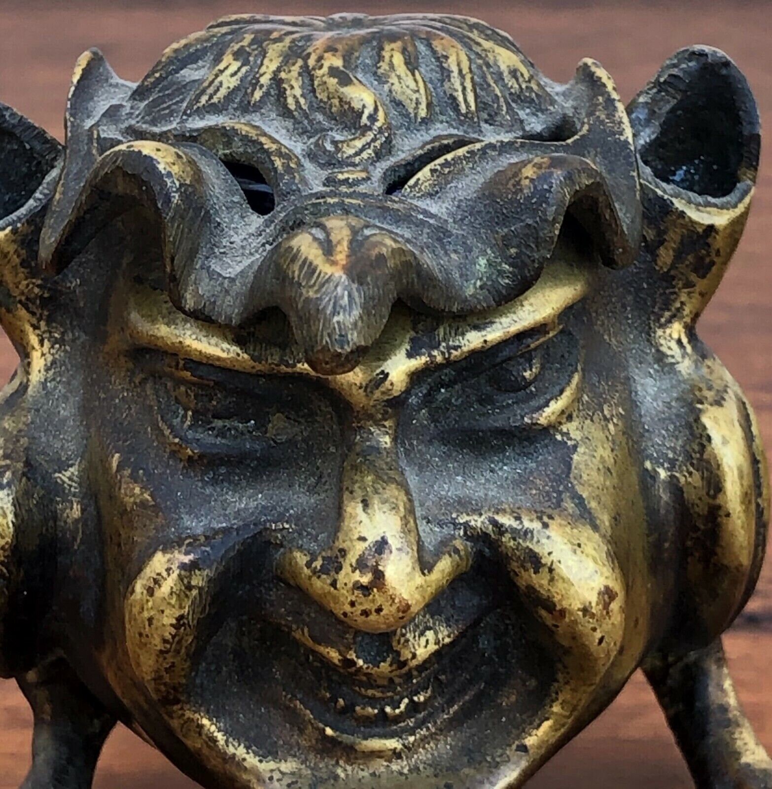 1880's Cast Bronze or Brass Devil Inkwell W/ Hand Blown - Etsy