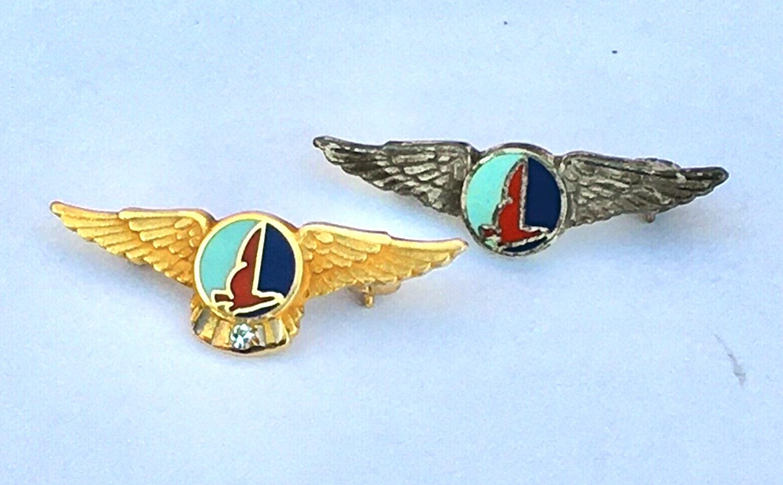 Eastern Airlines Wing Pins, 10K Gold & Diamond + Sterling Silver EAL ...