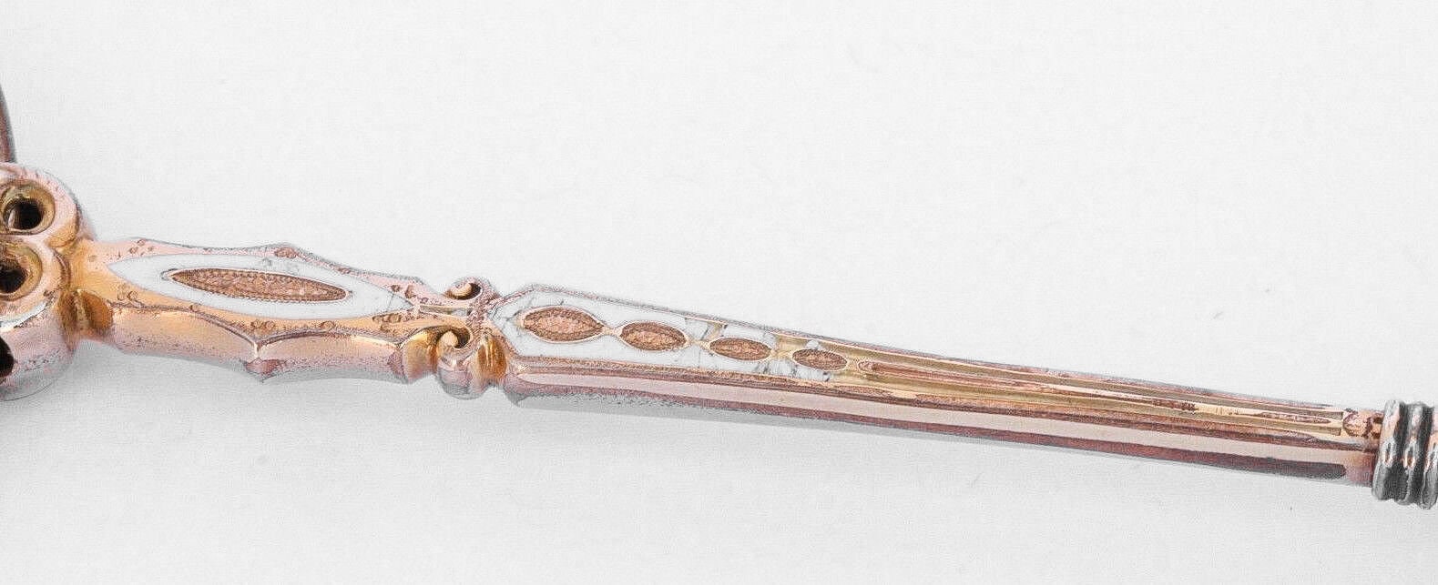 Lorgnette / Eyeglasses Enamel and 3 Rubies, Late 19th Century England ...