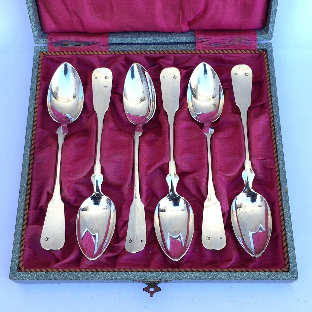 Set of 6 Early 20th C. Austrian Silver Spoons by Vincenz Kramer in ...