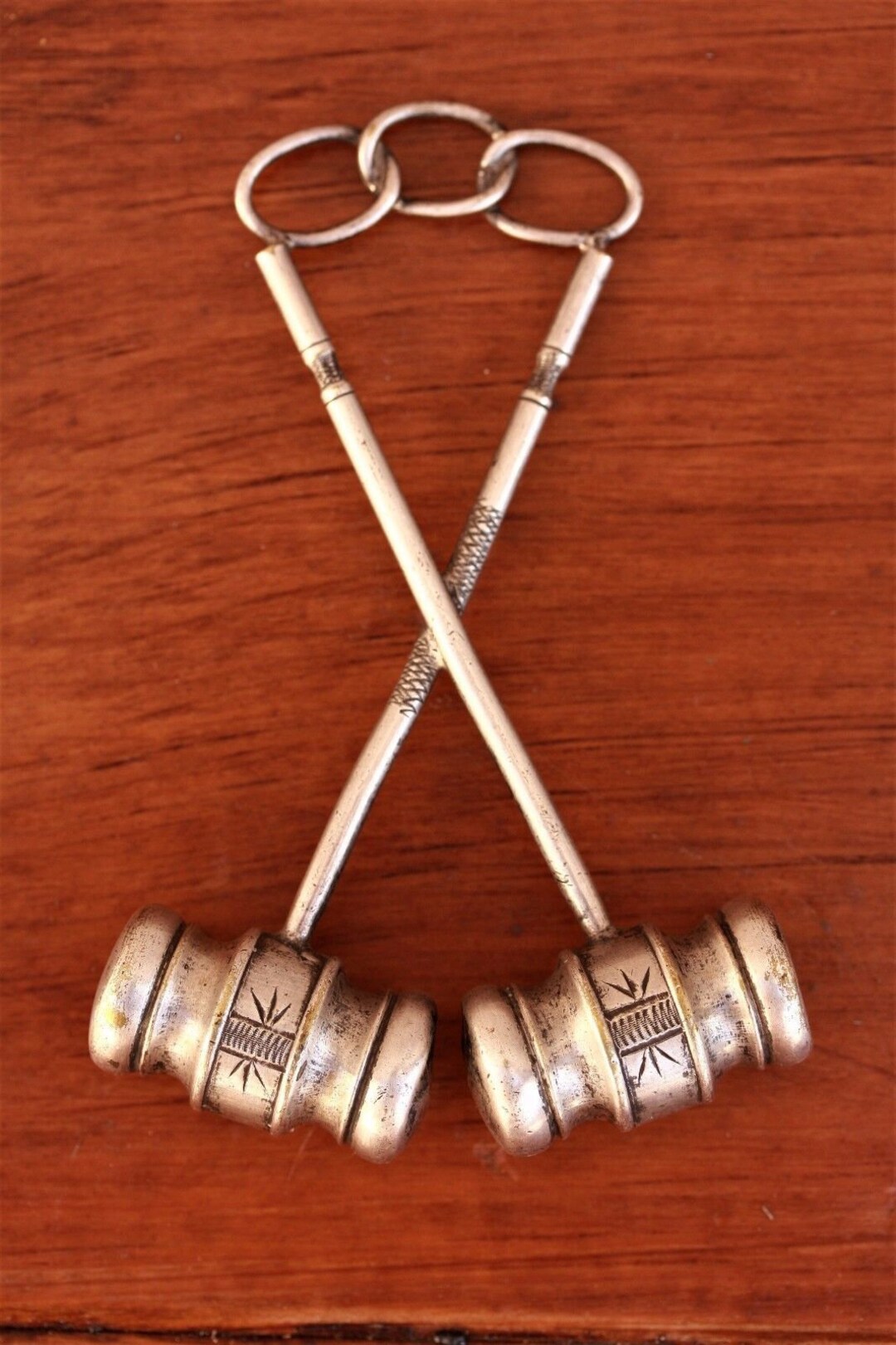 19th Century Odd Fellows Double Gavel Silver Plated Pendant - Etsy