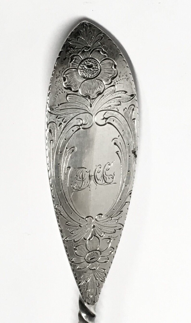C. 1852-62 Bailey & Co. Coin Silver Large Berry Spoon, Gilt Bowl ...