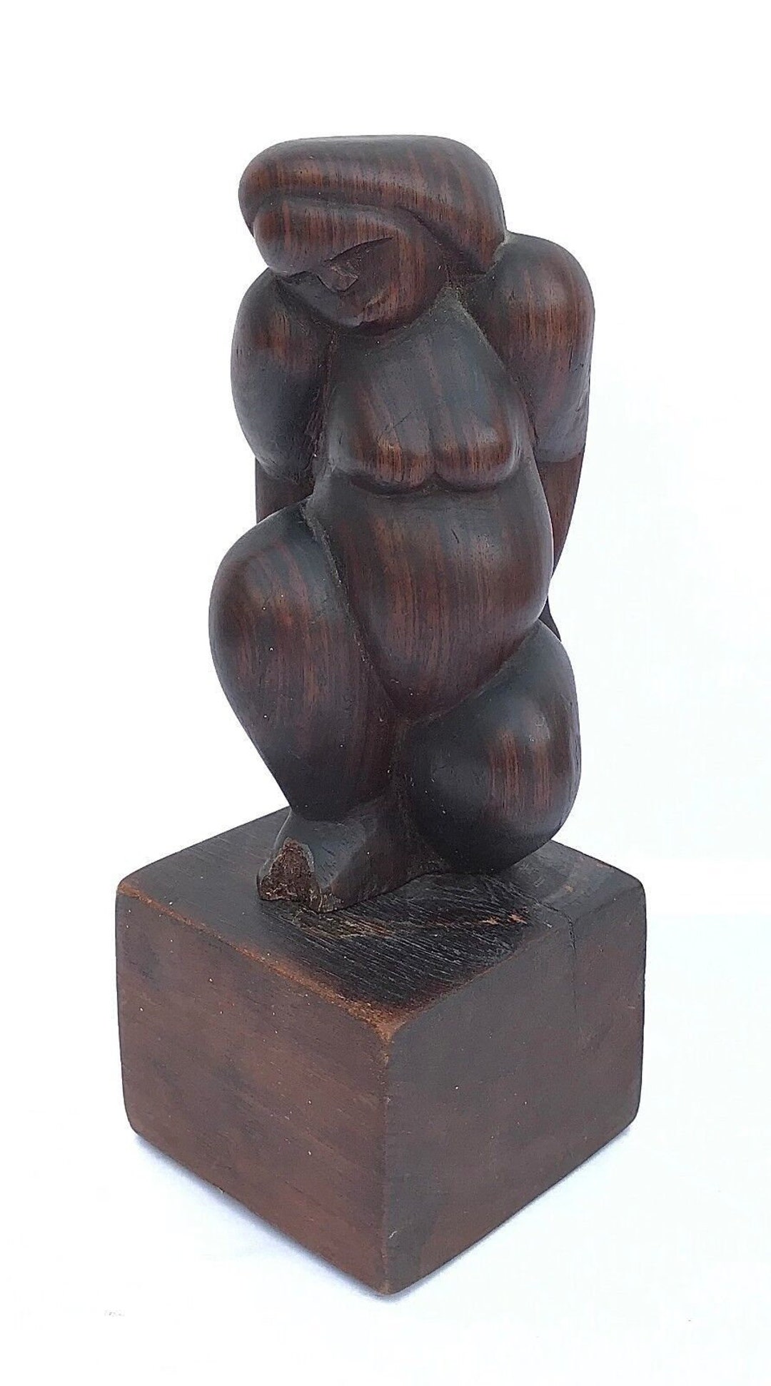 Lily Landis Rosewood Sculpture in the Style of Jose De Creeft ,mid ...