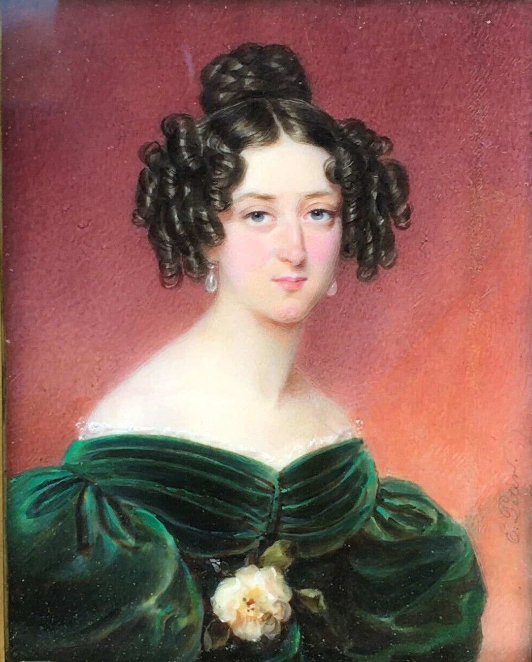 Ea. 19th C Miniature Portrait of a Royal Lady by Emanuel Thomas Peter ...