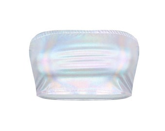 Metallic Blue Crop Top | Etsy