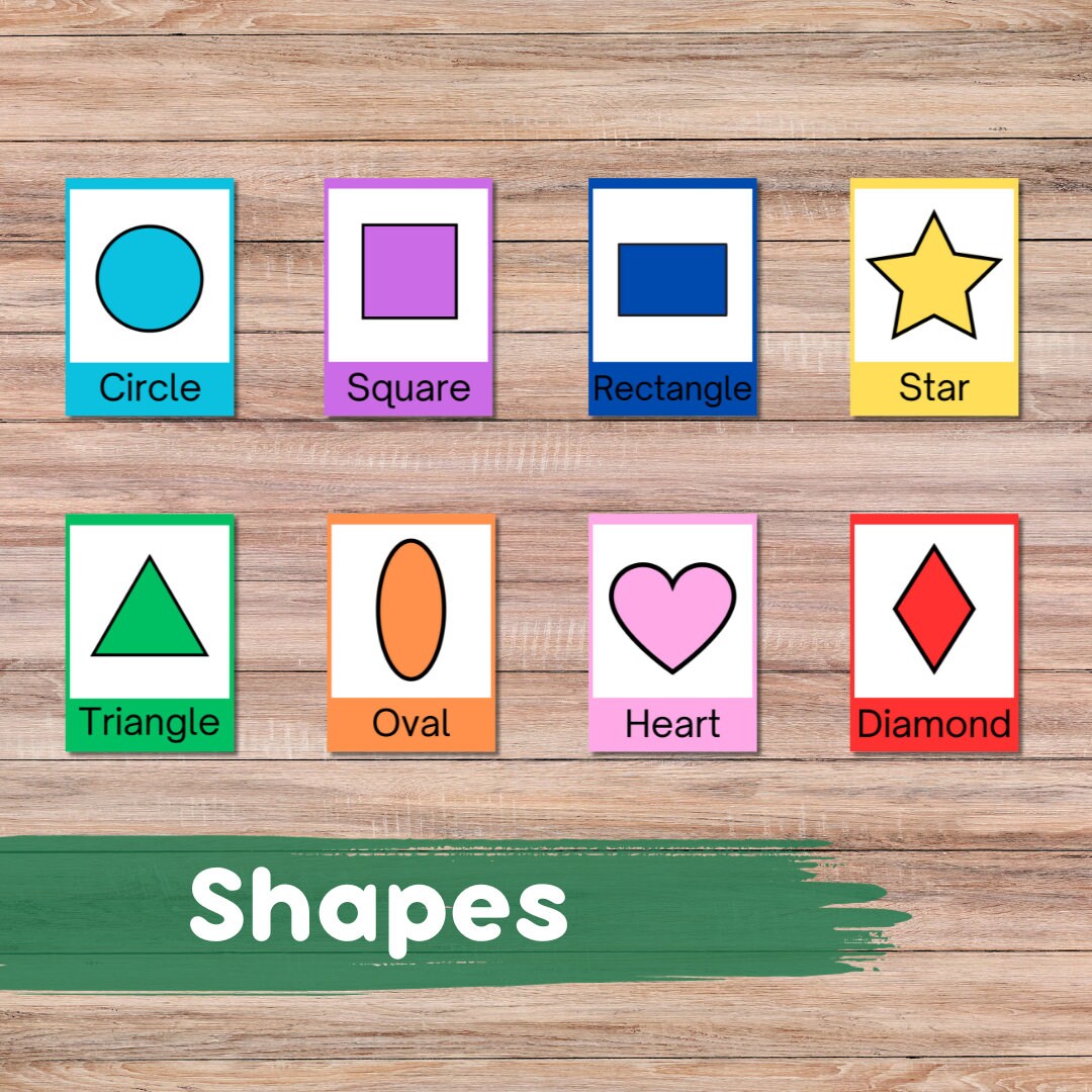 Printable Shape Flashcards for Preschool Learning Resources - Etsy Canada