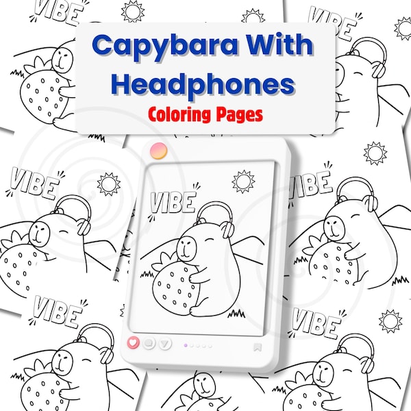 Headphones Coloring - Etsy