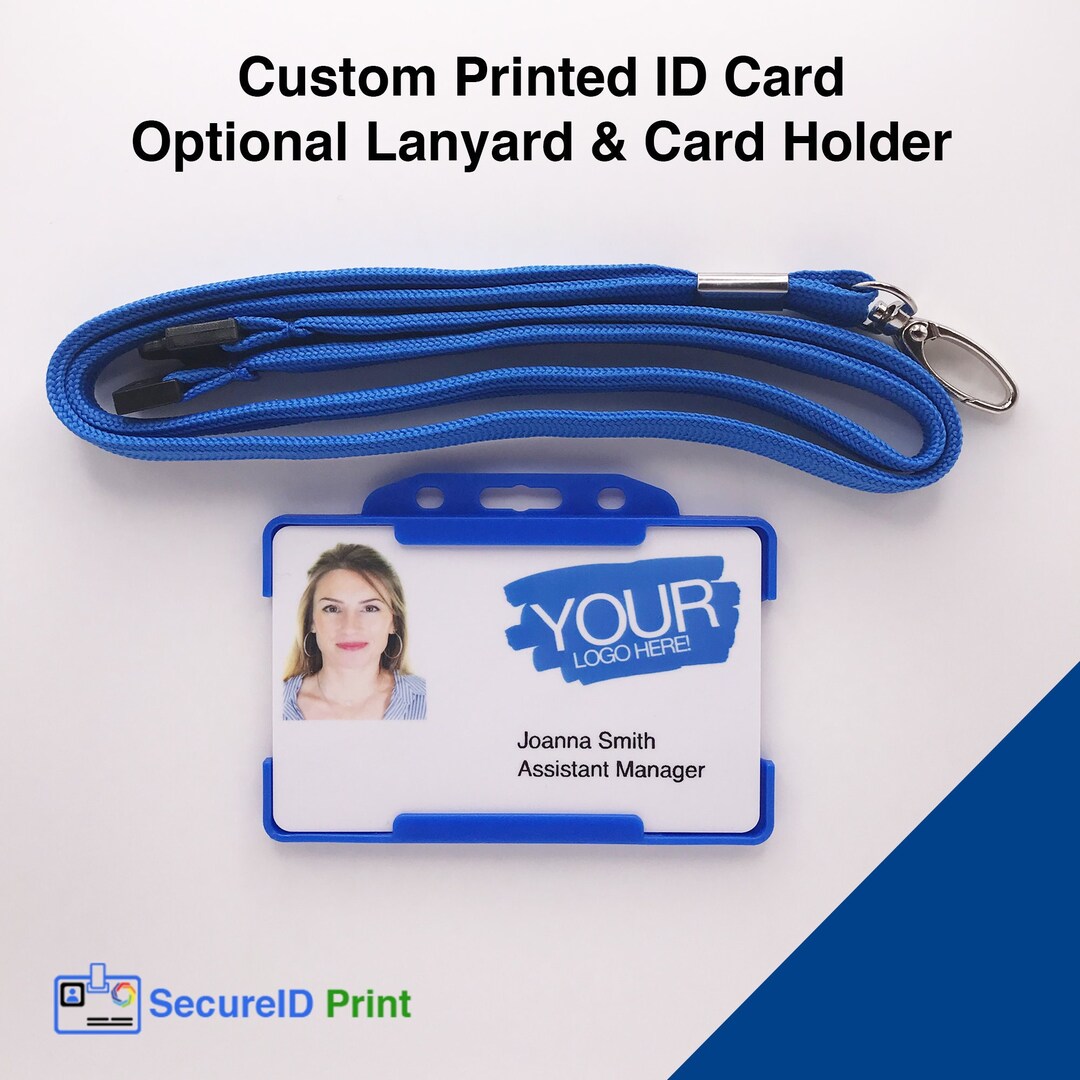 Id Card Printing, Staff Badges, Add Your Artwork, Company Logo or ...