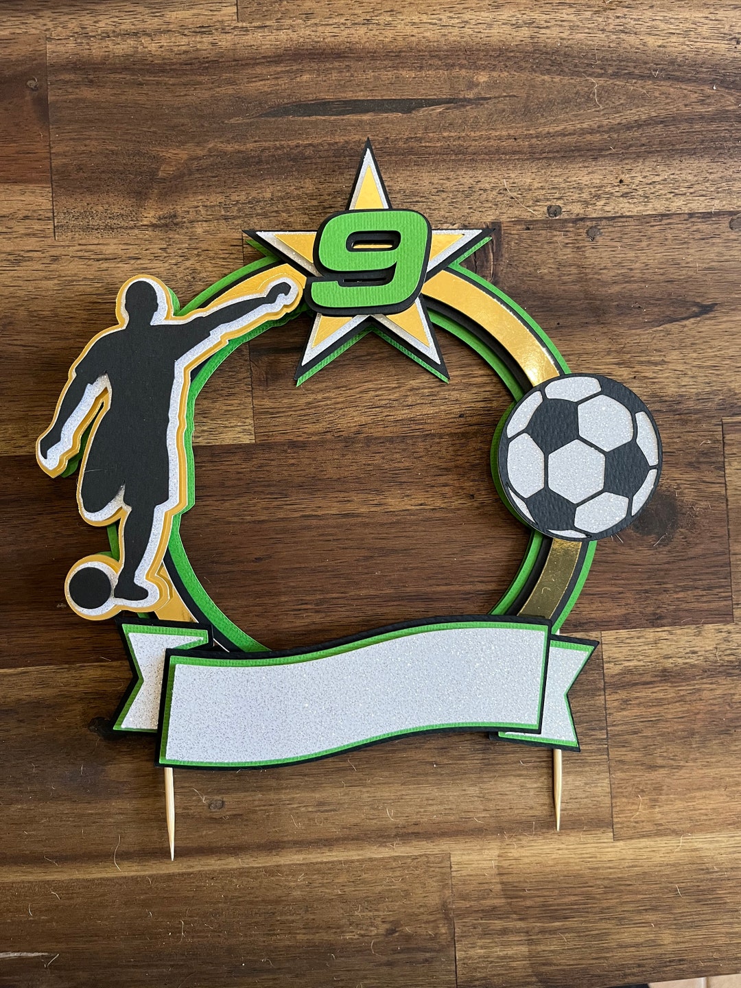 Soccer/football Cake Topper SVG Layered Cut File / Instant Download ...