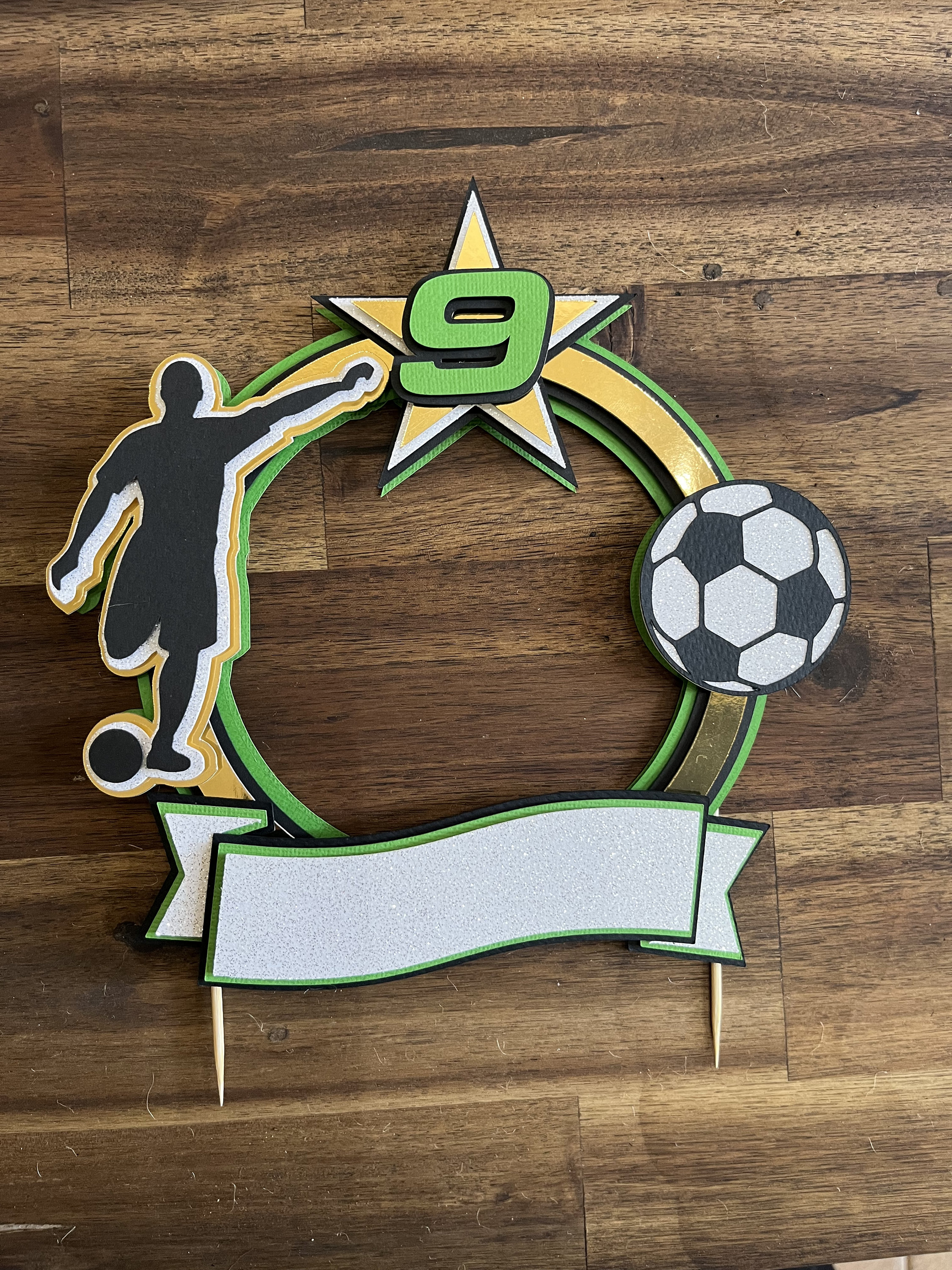 Soccer/football Cake Topper SVG Layered Cut File / Instant - Etsy
