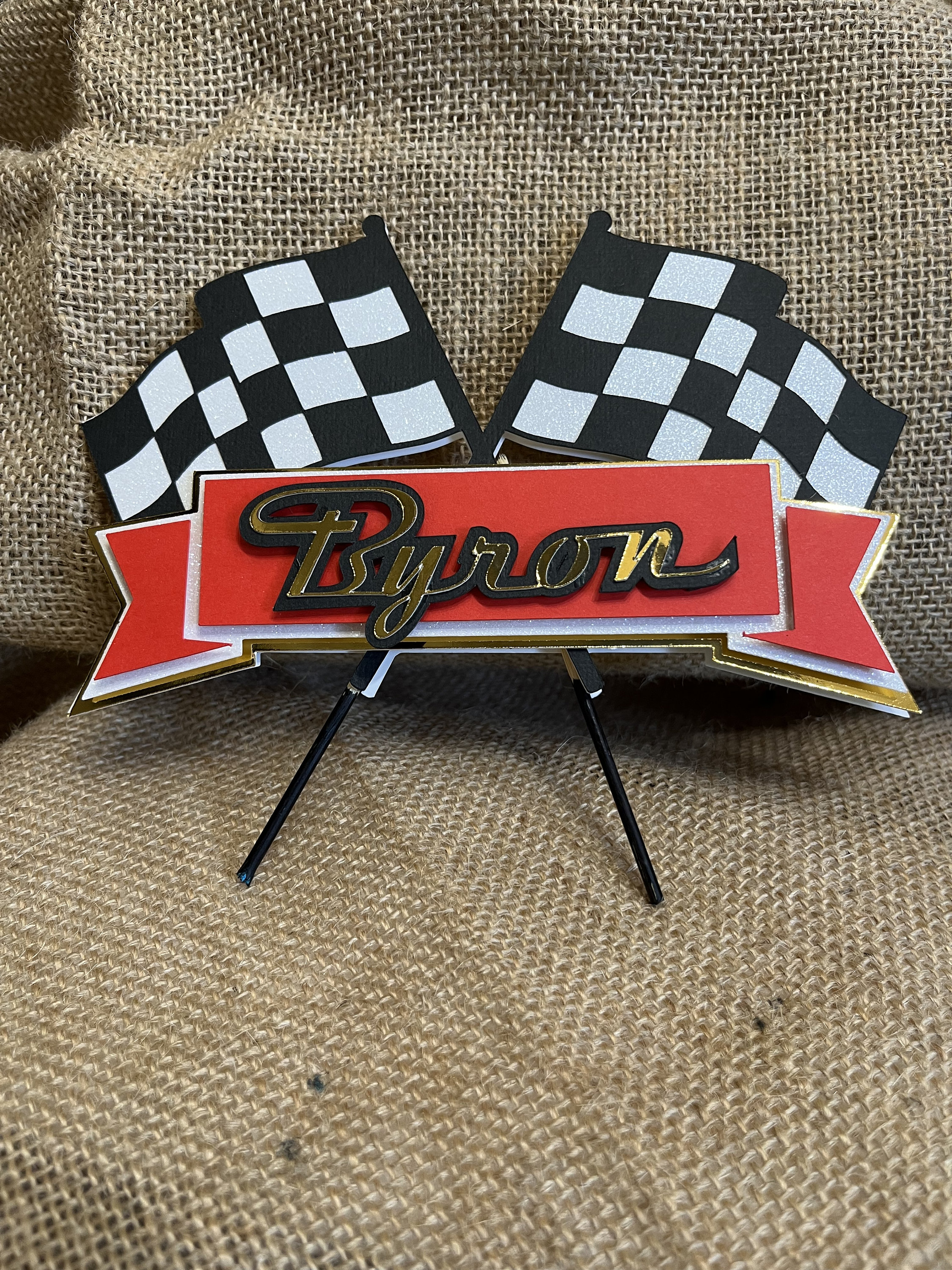 Race Flag Cake Topper SVG Layered Cut File Instant Download/cricut ...