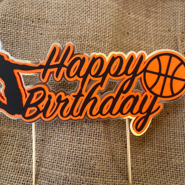 Basketball Cake Topper - Etsy