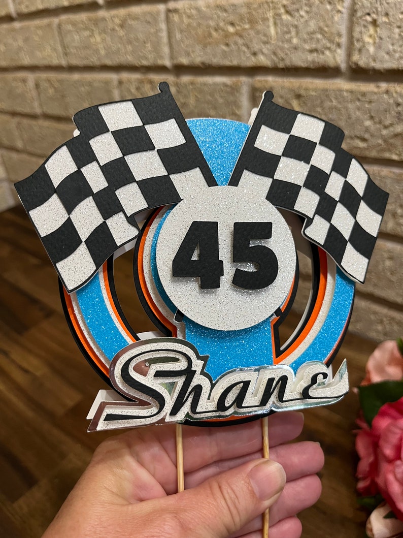 Racing Themed Cake Topper SVG Layered Cut File Instant Download ...