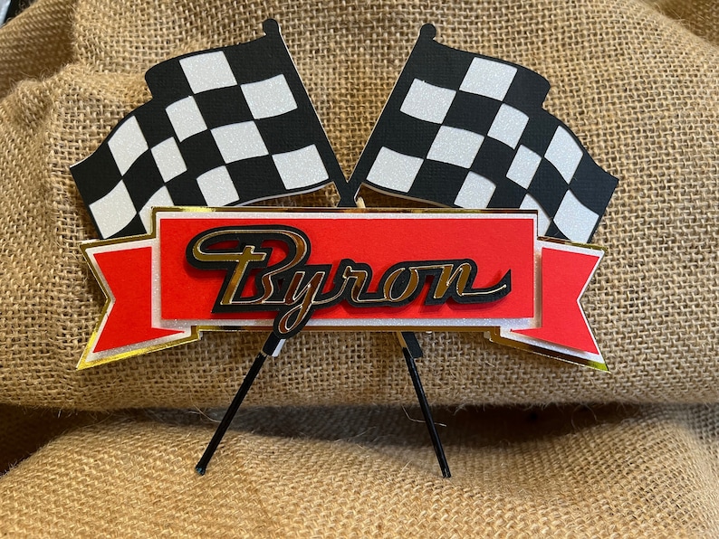 Race Flag Cake Topper SVG Layered Cut File Instant Download/cricut ...