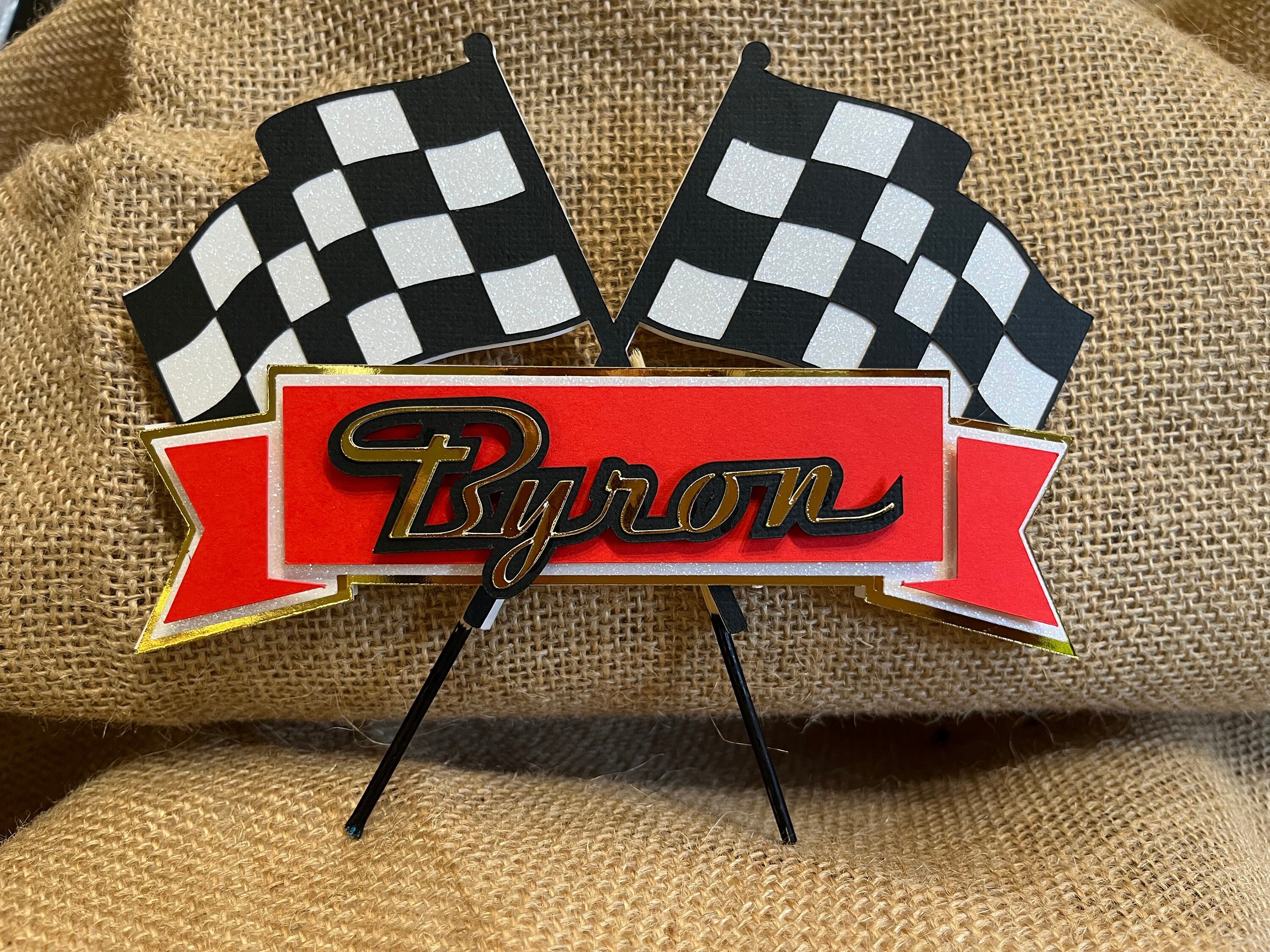 Race Flag Cake Topper SVG Layered Cut File Instant Download/cricut ...