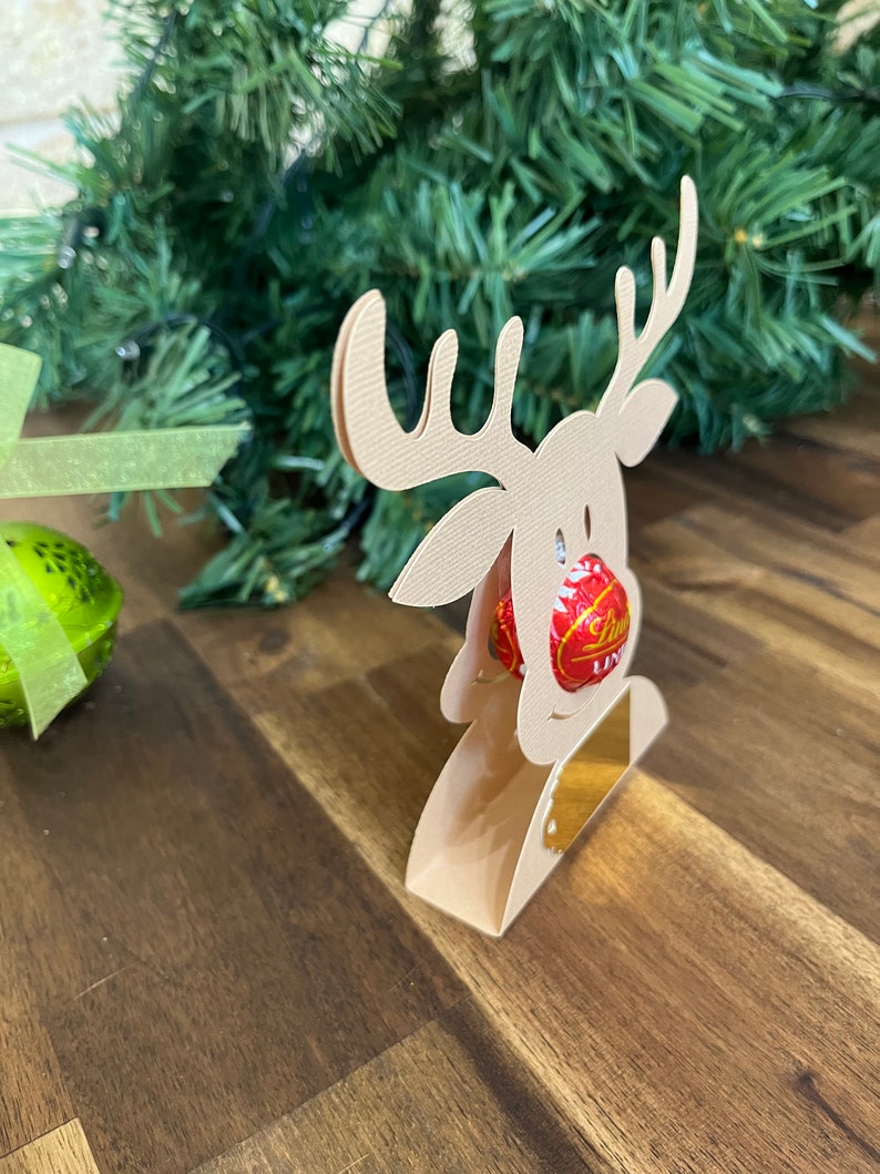 Rudolph Reindeer Lindt Schokolade SVG und PNG Schnitt Datei/Instant ...