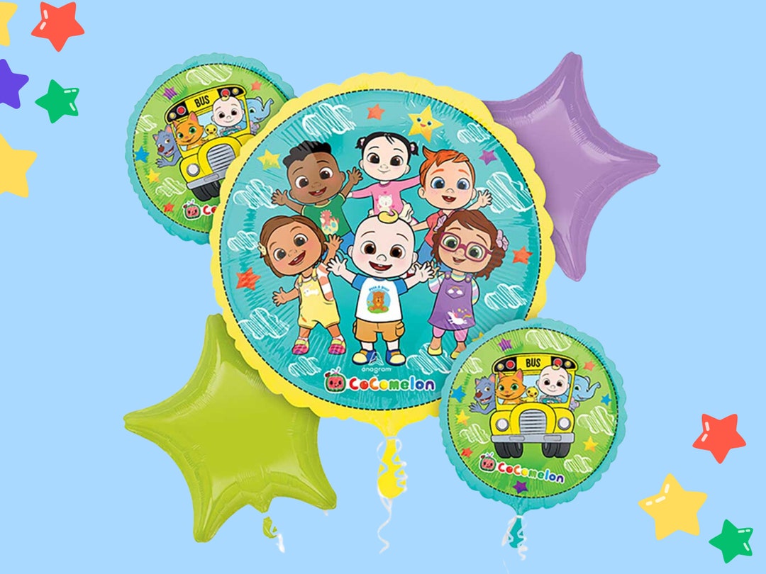 Cocomelon Foil Balloon Bouquet Cocomelon Birthday Cocomelon Cute Party ...