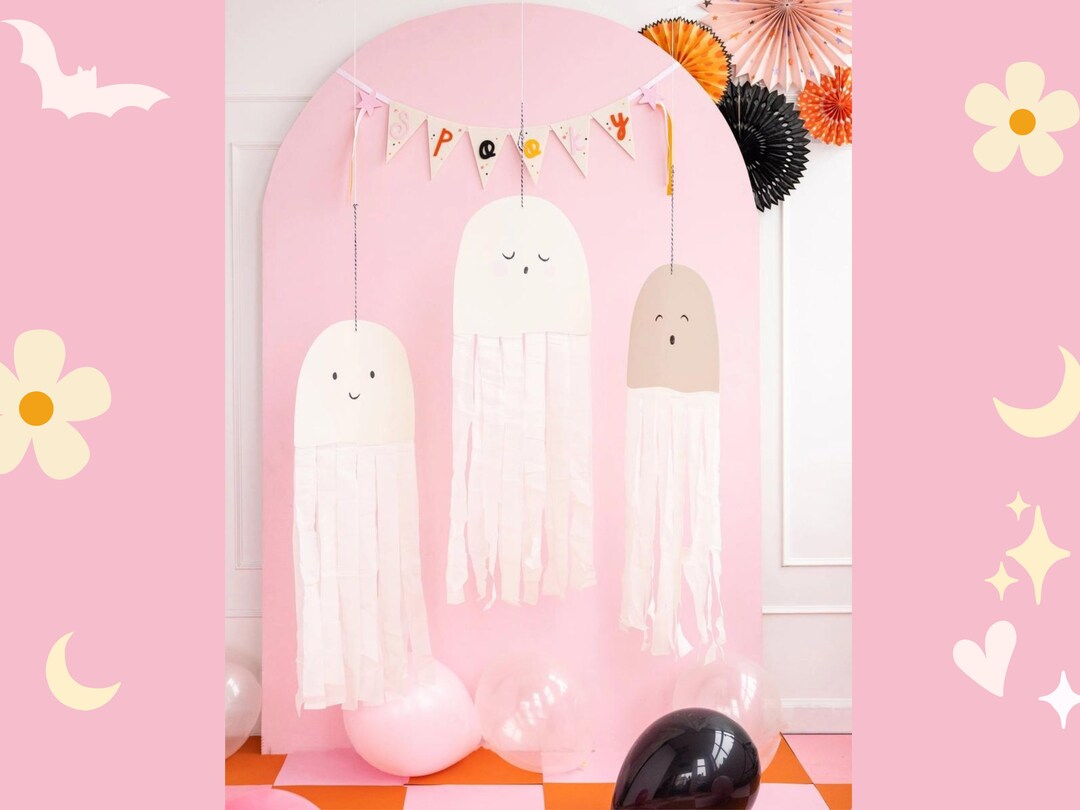Ghoul Gang Ghost Hanging Banners Halloween Party Paper Decorations Cute ...