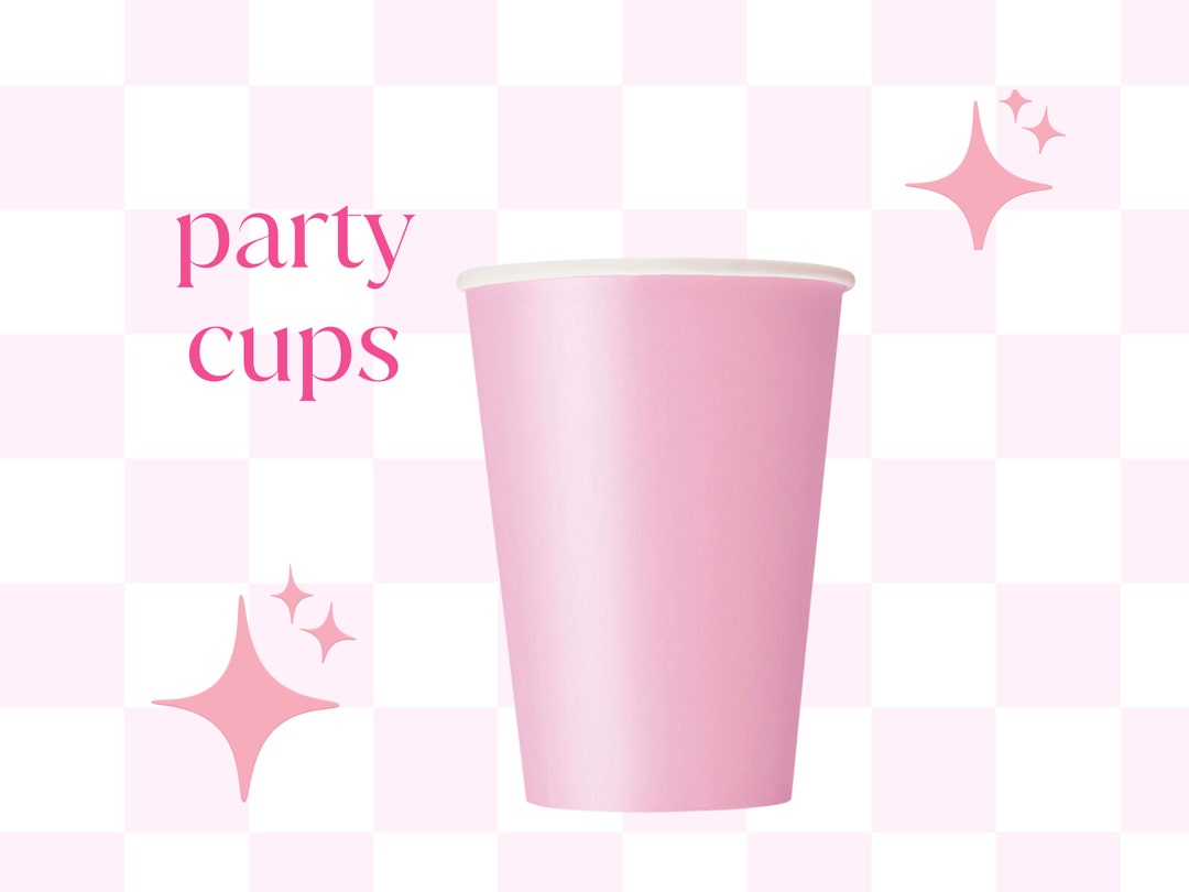 Light Pink Paper Cups - Etsy