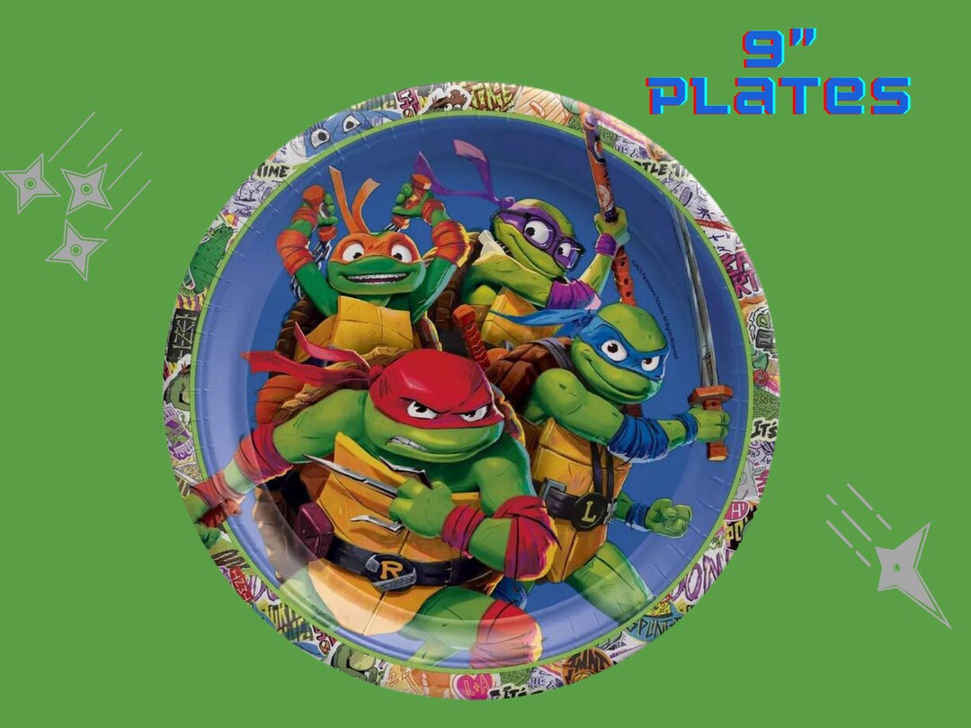 TMNT Paper Lunch Plates Turtles Mutant Mayhem Party Supplies - Etsy
