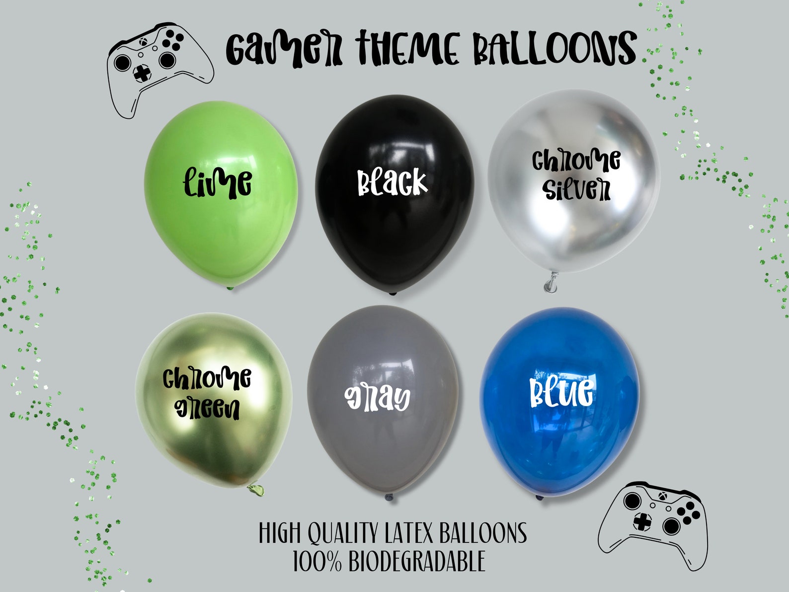 Video Gamer Balloon Garland Kit, Video Game Theme Birthday Party ...