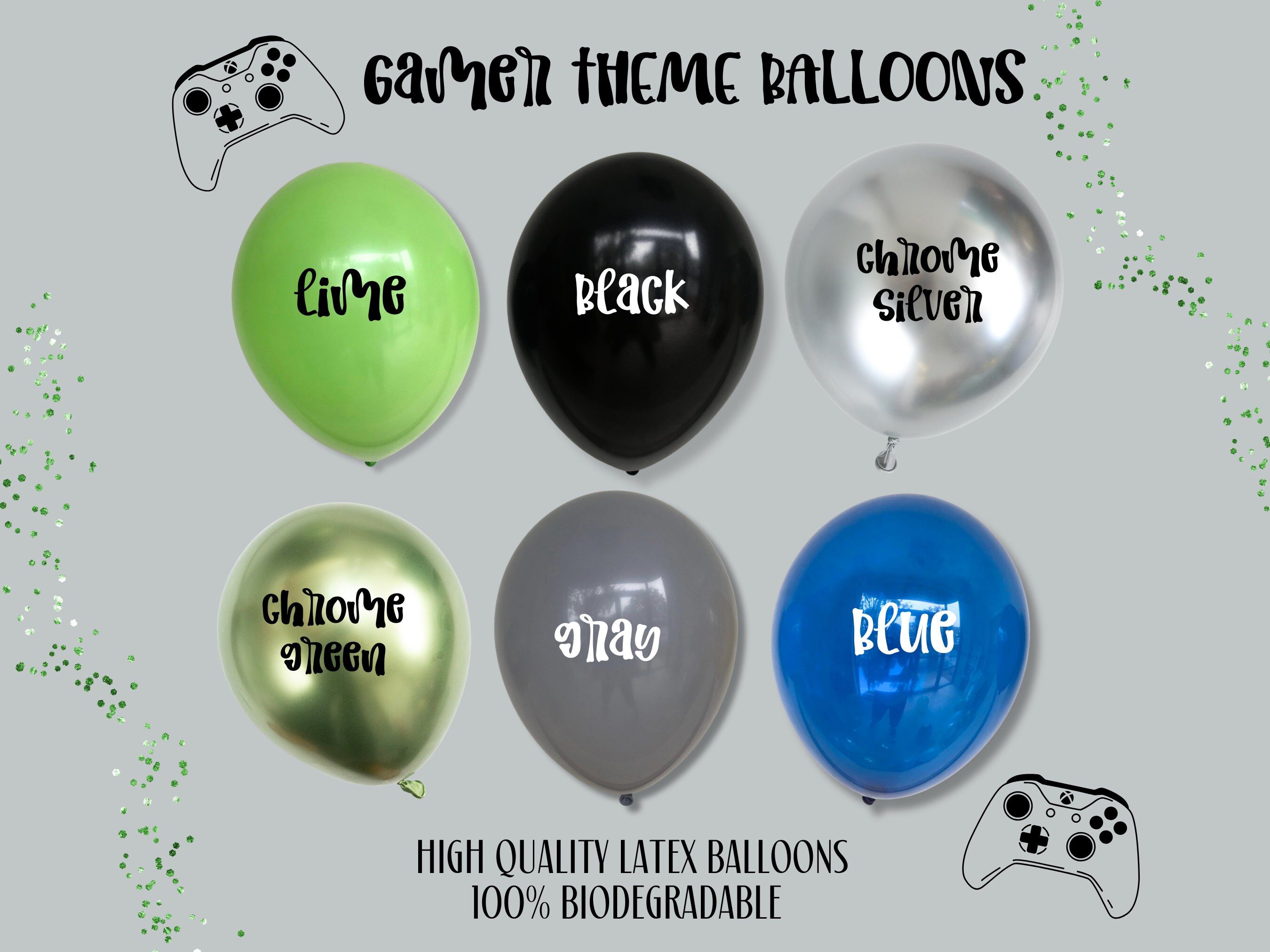Video Gamer Balloon Garland Kit, Video Game Theme Birthday Party ...