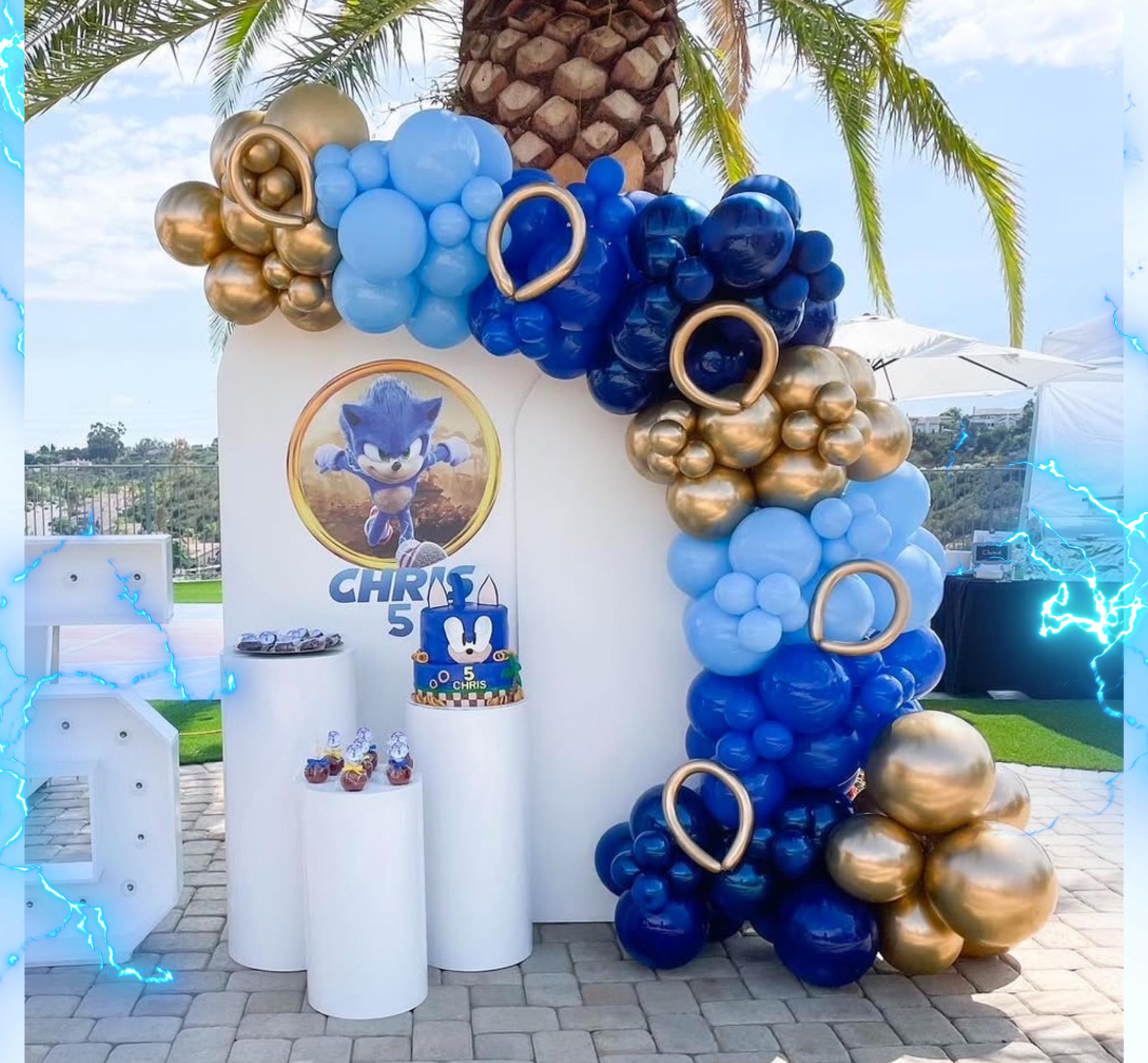 Sonic Balloon Pillars Decorations
