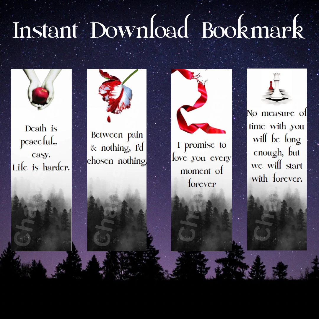 Twilight Series Bookmarks Digital Download - Etsy