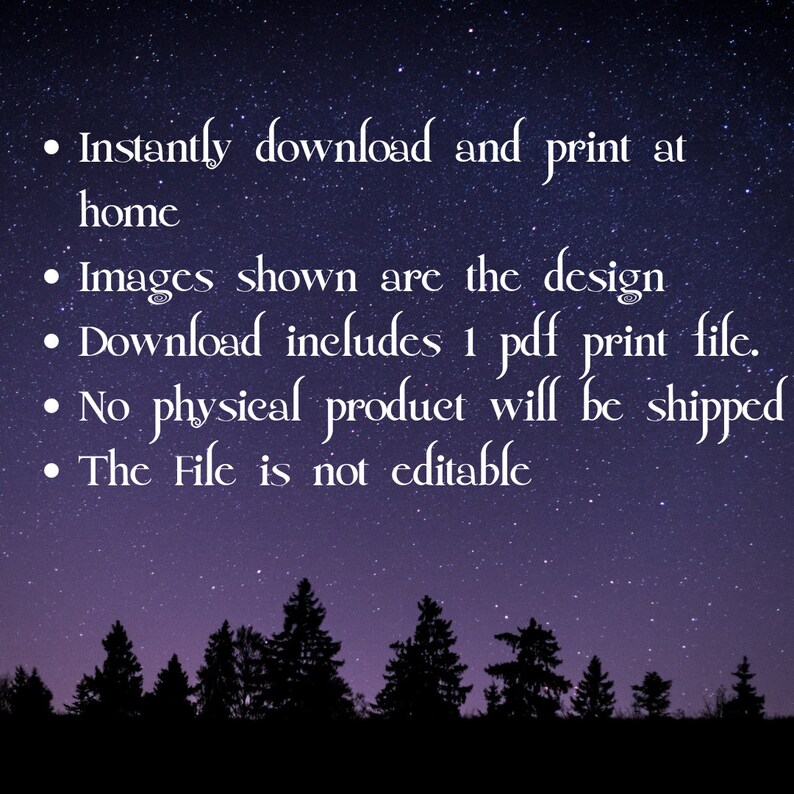 Twilight Inspired Digital Download Weekly Planner - Etsy