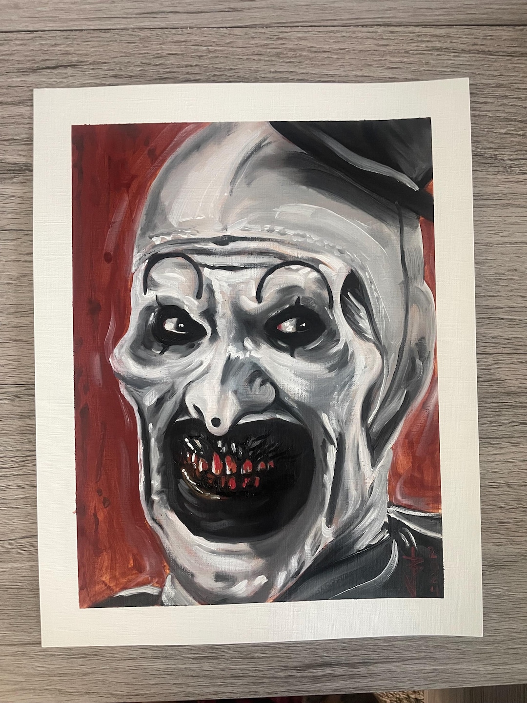 Terrifier art the Clown Original Painting - Etsy