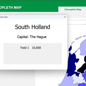 Netherlands Choropleth Map Excel Template | Interactive Color-coded Map ...